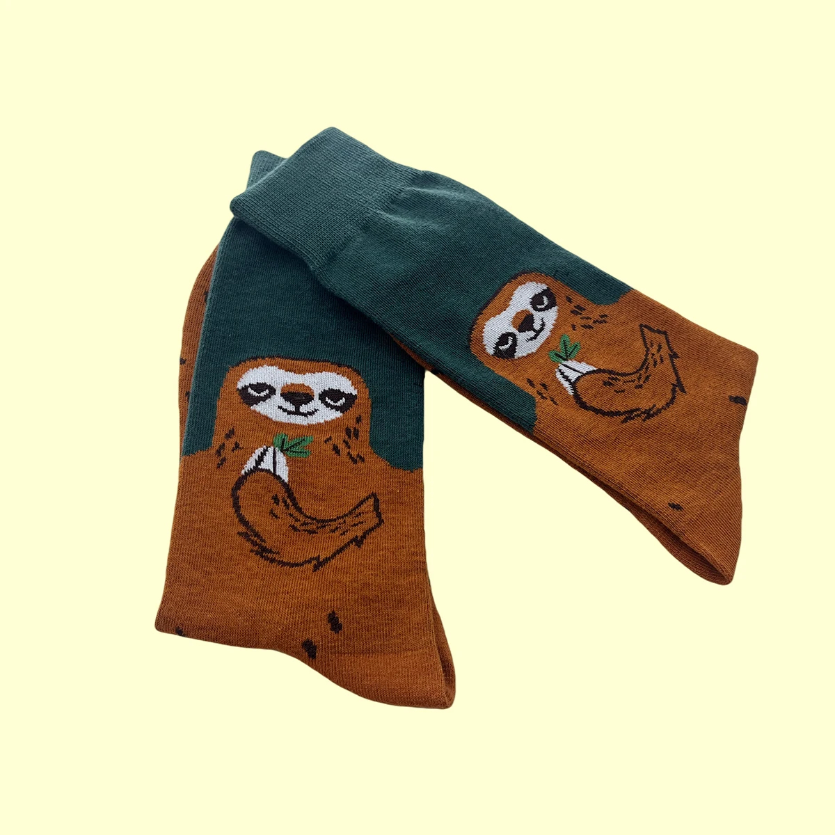 Relaxed Sloth Crew Socks – Ice Cream Cake