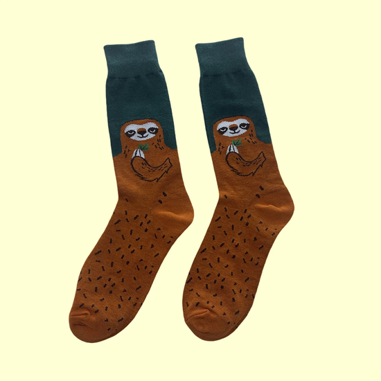 Relaxed Sloth Crew Socks – Ice Cream Cake