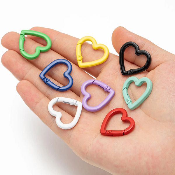 Heart Shaped Carabiner Clips (16 Colours, Set of 5) – Ice Cream Cake