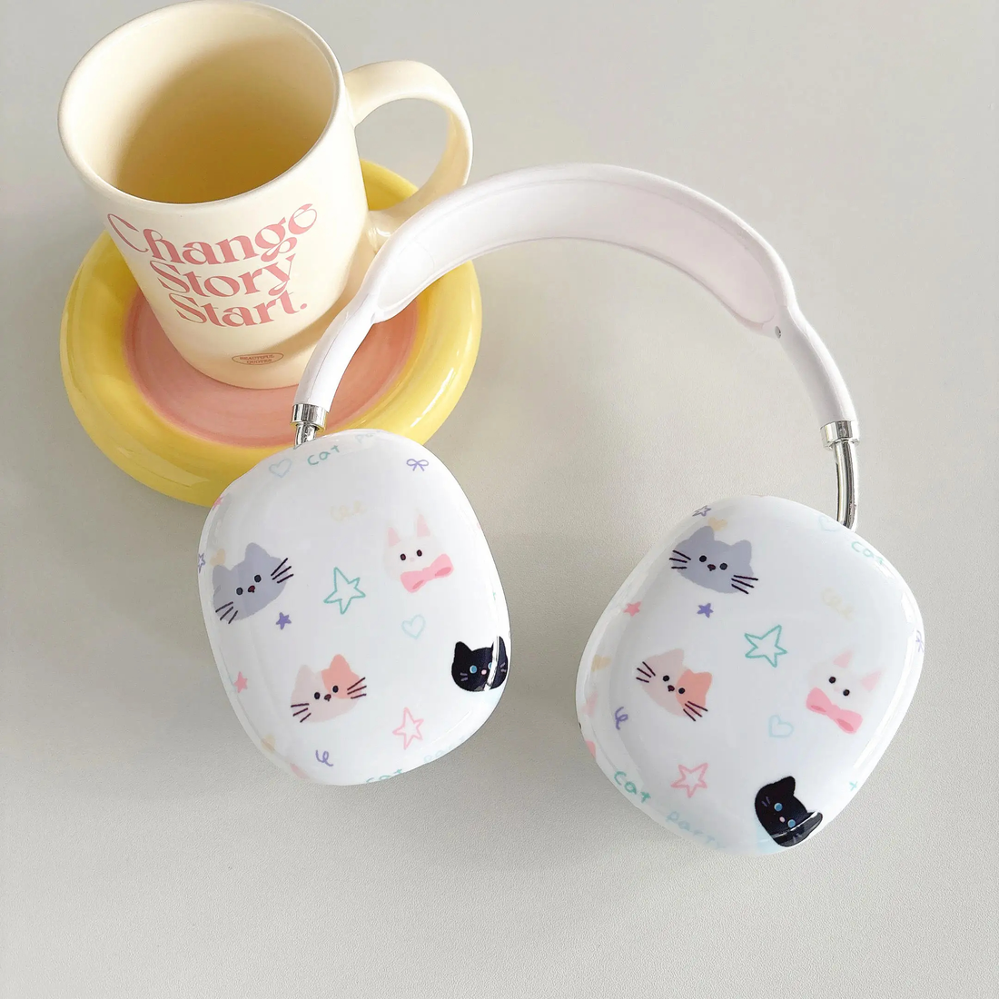 Cat Face Headphone Covers – Ice Cream Cake