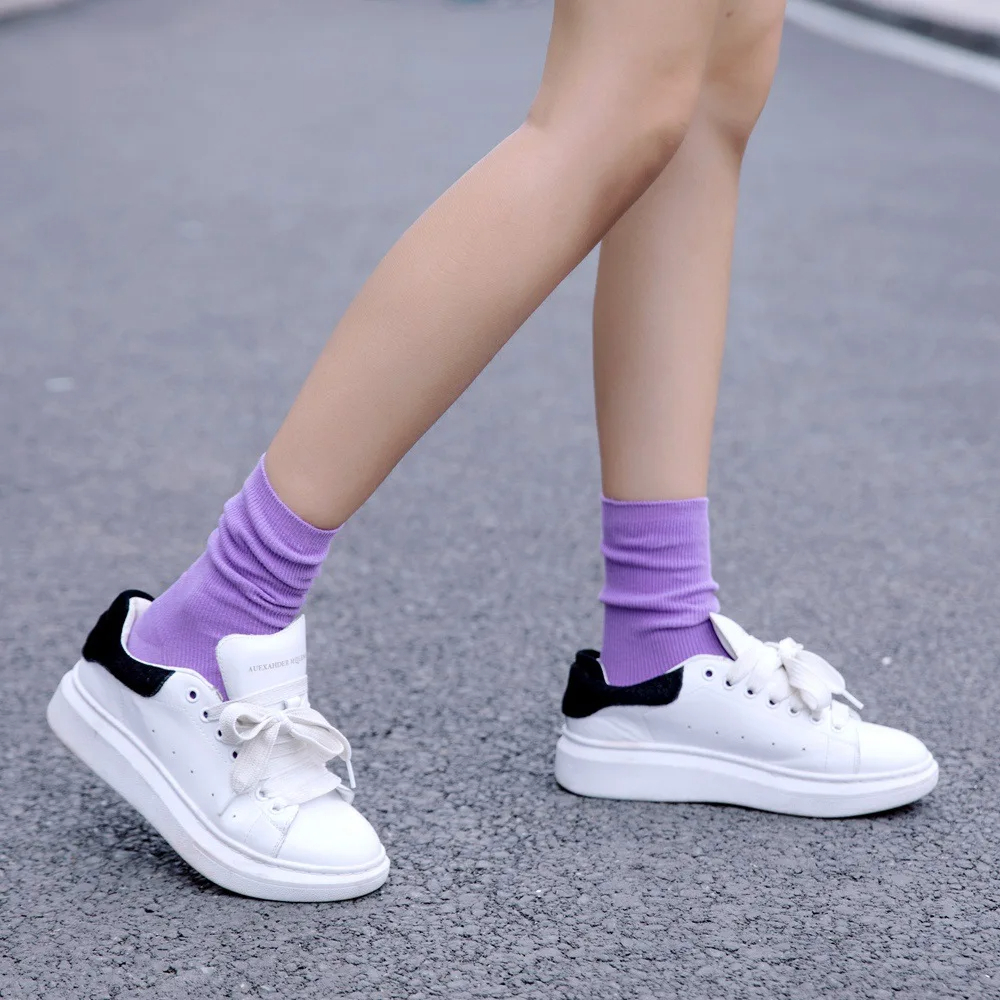 Pop Colour Rib Crew Socks (14 colours) – Ice Cream Cake