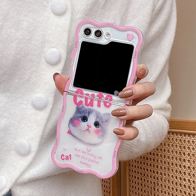 Cutie Cats Galaxy Z Flip Phone Case (3 Designs) – Ice Cream Cake