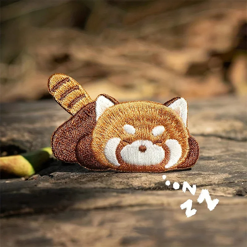 Red Panda Embroidered Iron-On Patch (12 Designs) – Ice Cream Cake