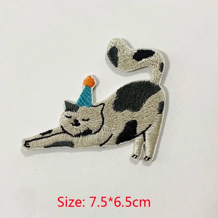 Animal Friends Embroidered Iron-On Patch – Ice Cream Cake