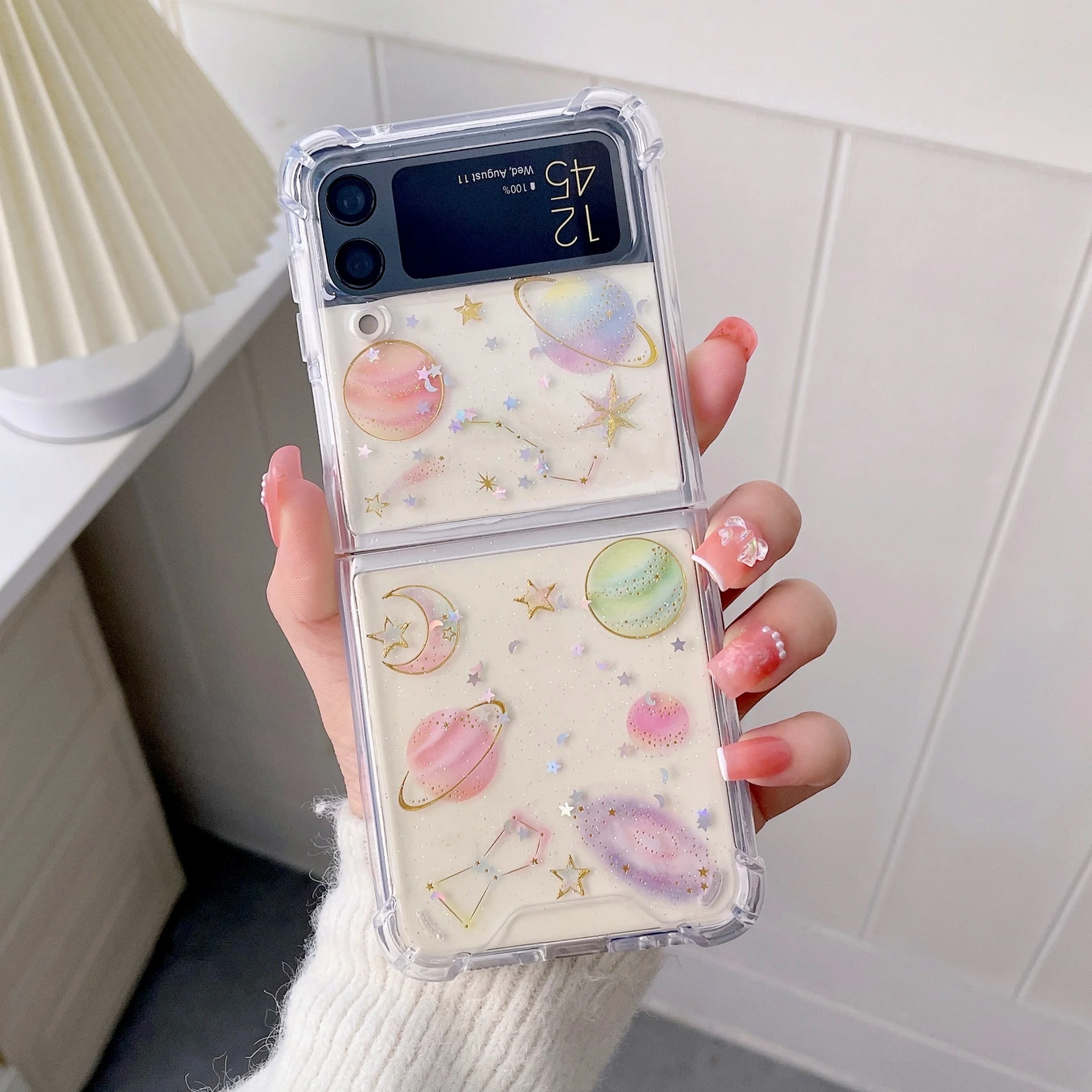 Outer Space Sparkle Galaxy Z Flip Phone Case – Ice Cream Cake
