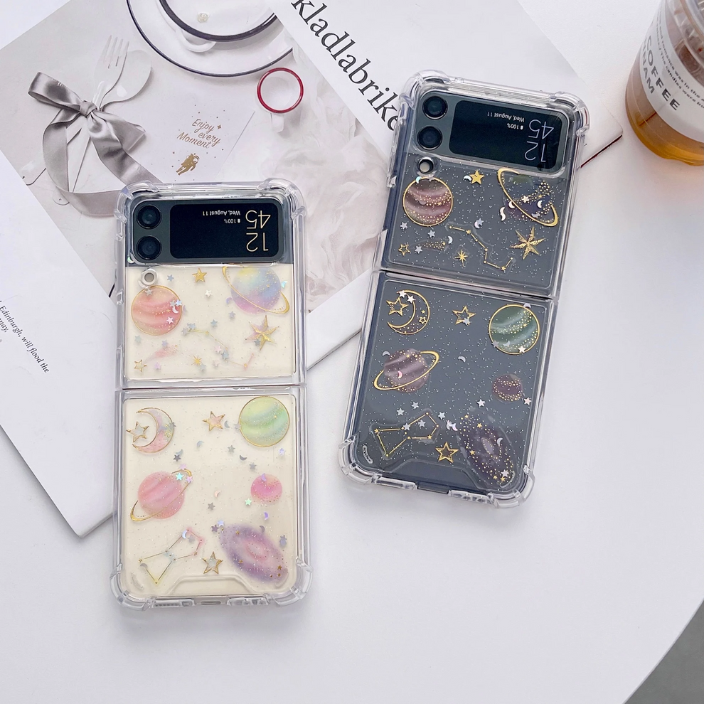 Outer Space Sparkle Galaxy Z Flip Phone Case – Ice Cream Cake