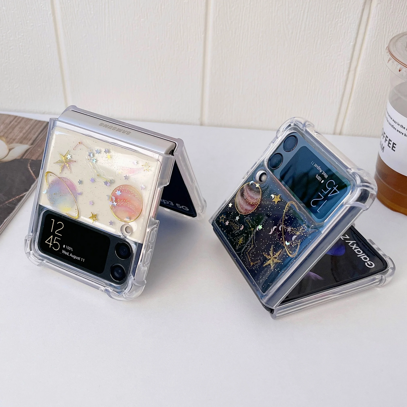 Outer Space Sparkle Galaxy Z Flip Phone Case – Ice Cream Cake
