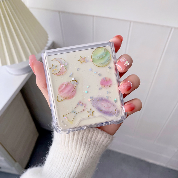Outer Space Sparkle Galaxy Z Flip Phone Case – Ice Cream Cake