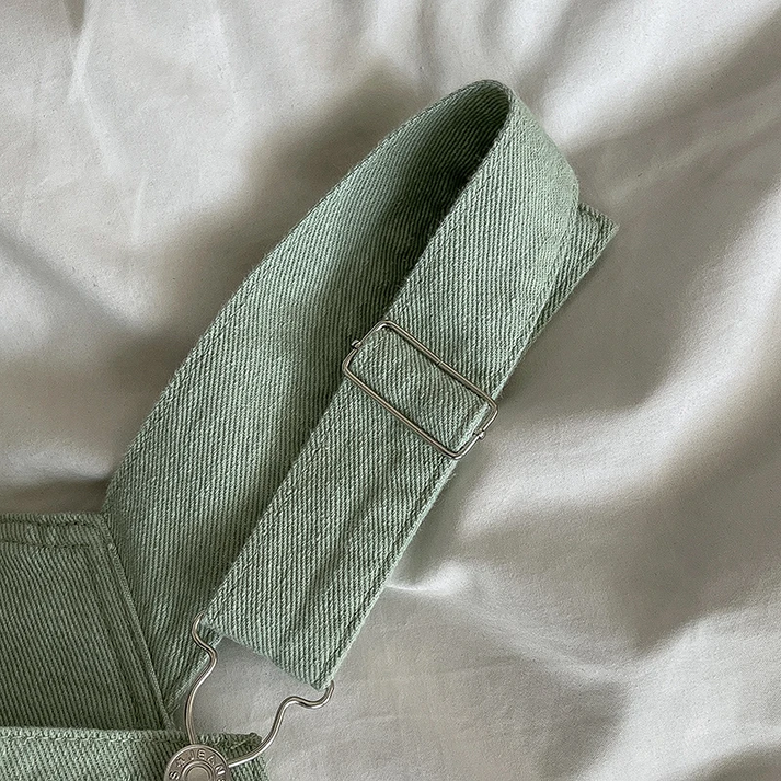 Mint Flower Embroidery Overalls – Ice Cream Cake