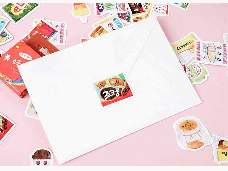 Asian Snacks Sticker Pack (46pcs) – Ice Cream Cake