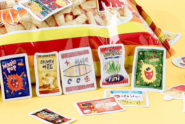 Asian Snacks Sticker Pack (46pcs) – Ice Cream Cake