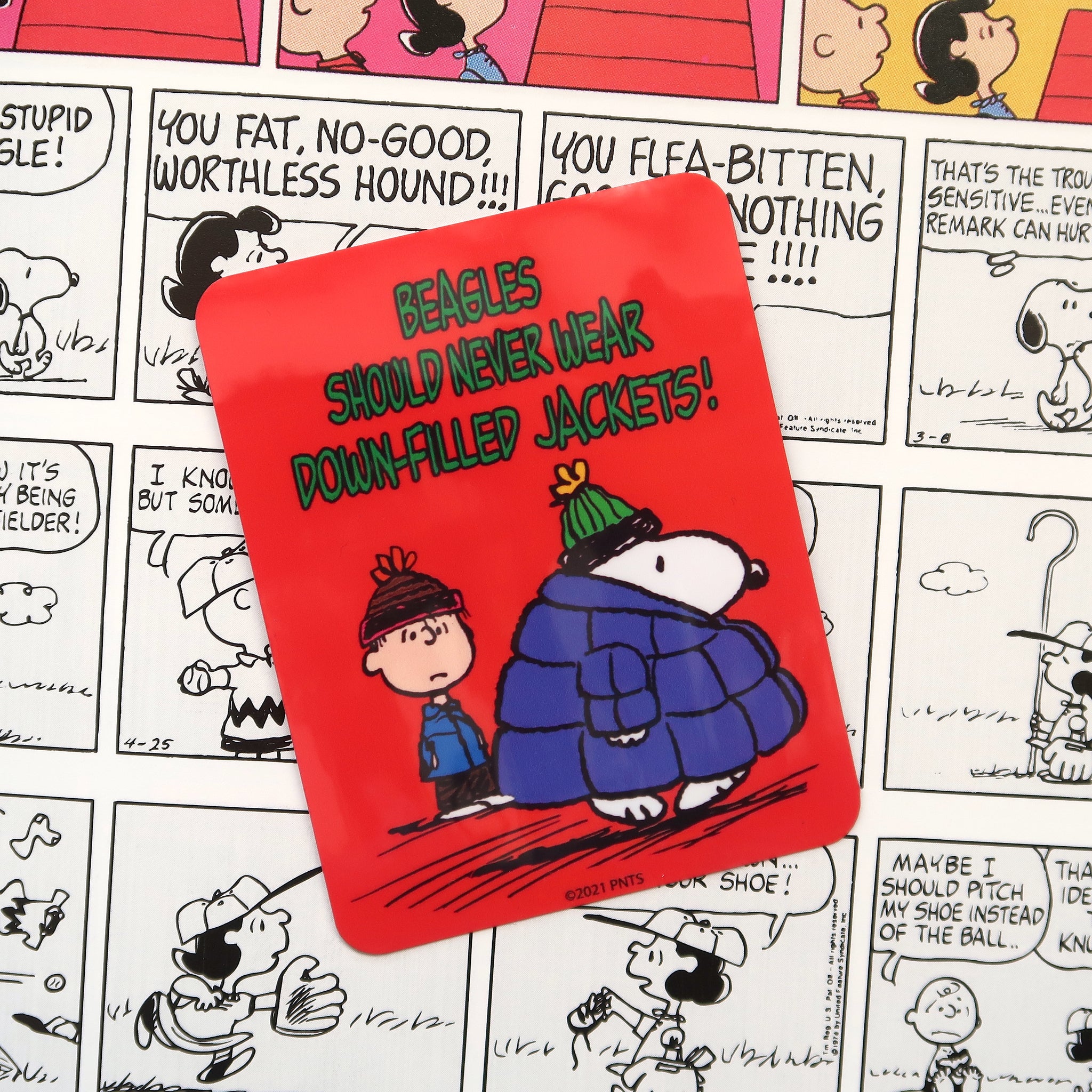 Snoopy Vinyl Sticker // Snoopy and Linus from Peanuts comics "Dogs Sho ...