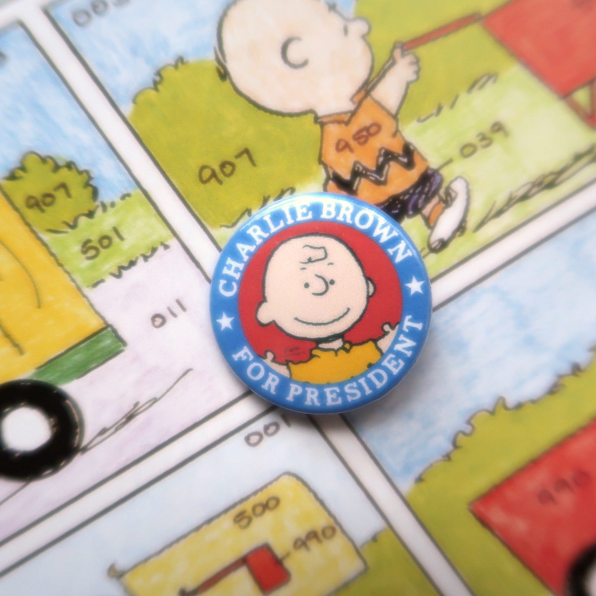 Snoopy/Peanuts Comics Vintage Style Presidential Election Pin Badge Bu ...