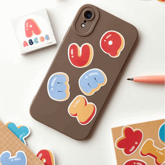 Alphabet Letter Sticker Set – Ice Cream Cake