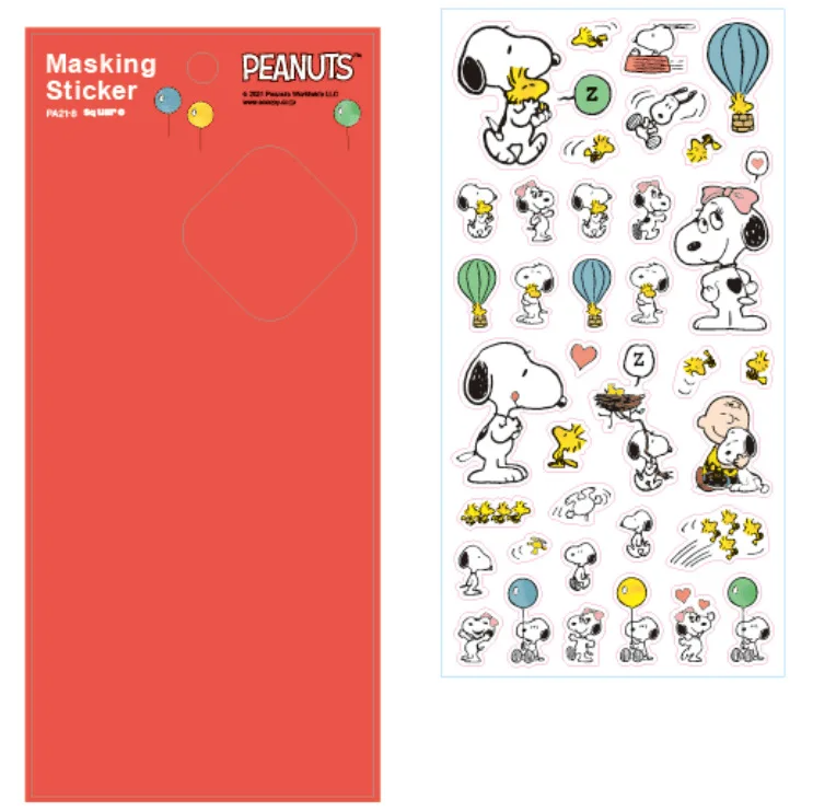 Snoopy and Friends Peanuts Sticker Sheet (4 Designs) – Ice Cream Cake