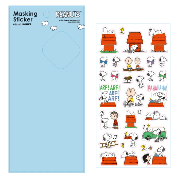 Snoopy and Friends Peanuts Sticker Sheet (4 Designs) – Ice Cream Cake
