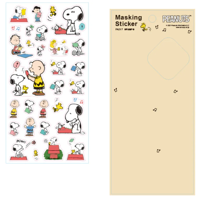 Snoopy and Friends Peanuts Sticker Sheet (4 Designs) – Ice Cream Cake