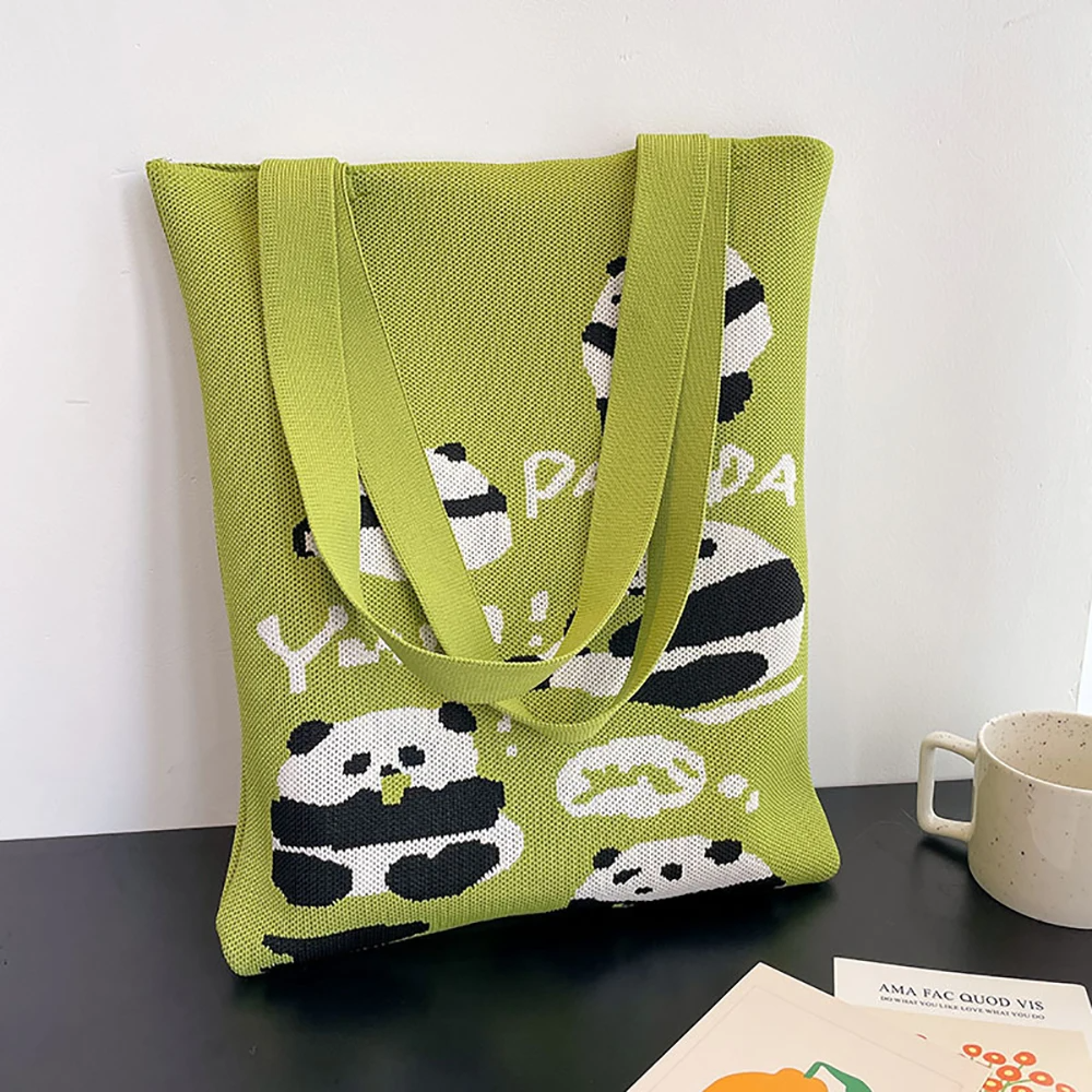 Snacking Pandas Knitted Tote (3 Colours) – Ice Cream Cake