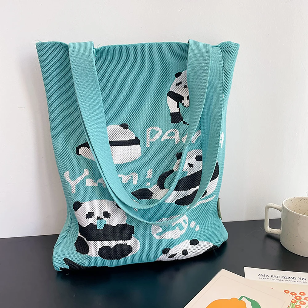Snacking Pandas Knitted Tote (3 Colours) – Ice Cream Cake