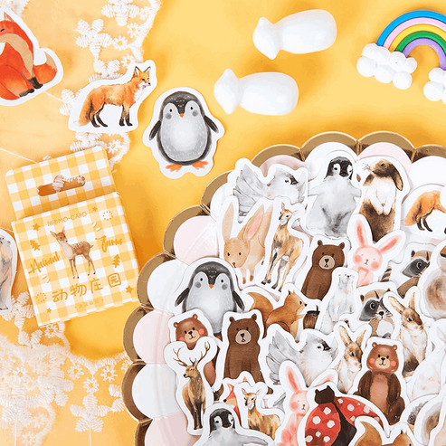 Animal Sticker Set (45 Stickers) – Ice Cream Cake