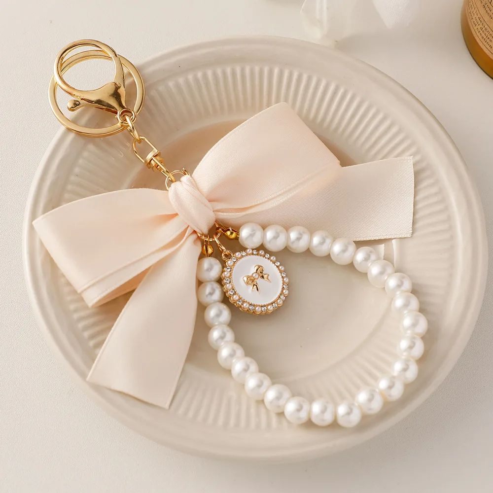 Coquette Ribbon Bow and Pearls Clip On Charm (6 Colours) – Ice Cream Cake