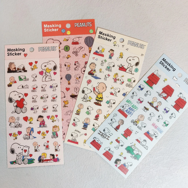 Snoopy and Friends Peanuts Sticker Sheet (4 Designs) – Ice Cream Cake