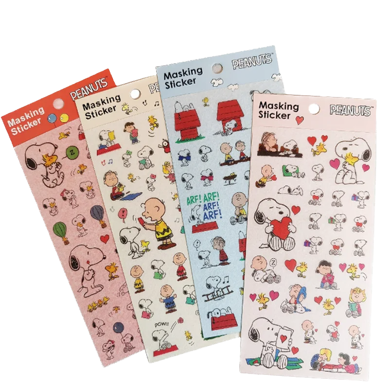 Snoopy and Friends Peanuts Sticker Sheet (4 Designs) – Ice Cream Cake