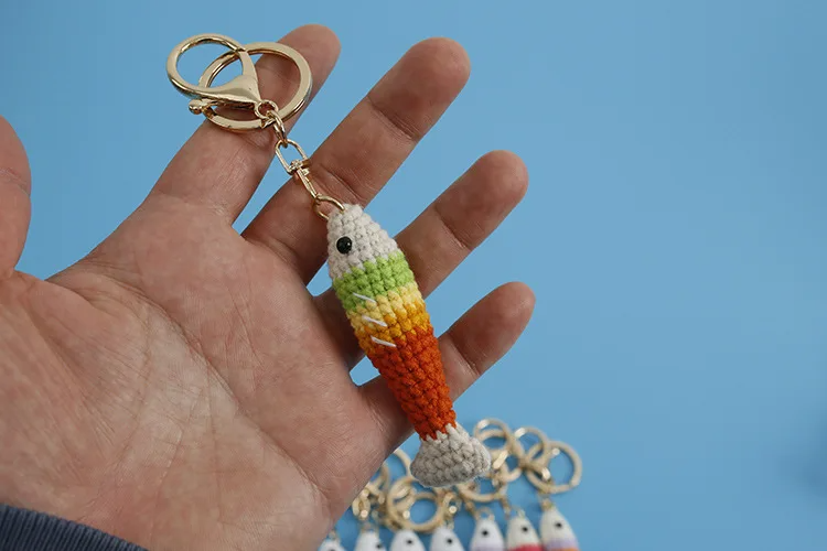 Sardine Crochet Keychain (8 Colours) – Ice Cream Cake