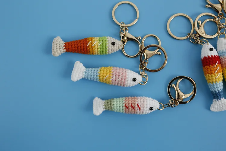 Sardine Crochet Keychain (8 Colours) – Ice Cream Cake