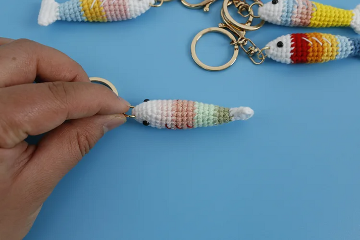 Sardine Crochet Keychain (8 Colours) – Ice Cream Cake