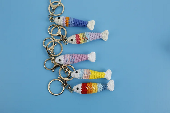 Sardine Crochet Keychain (8 Colours) – Ice Cream Cake
