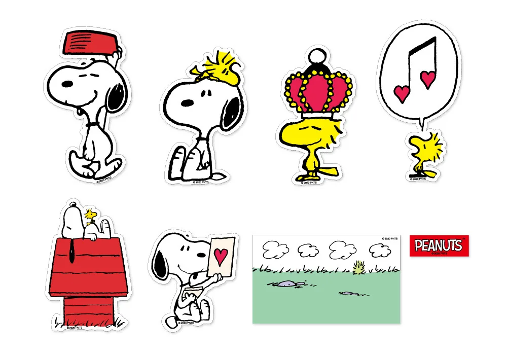 Snoopy and Friends Peanuts Sticker Packs (5 Designs) – Ice Cream Cake