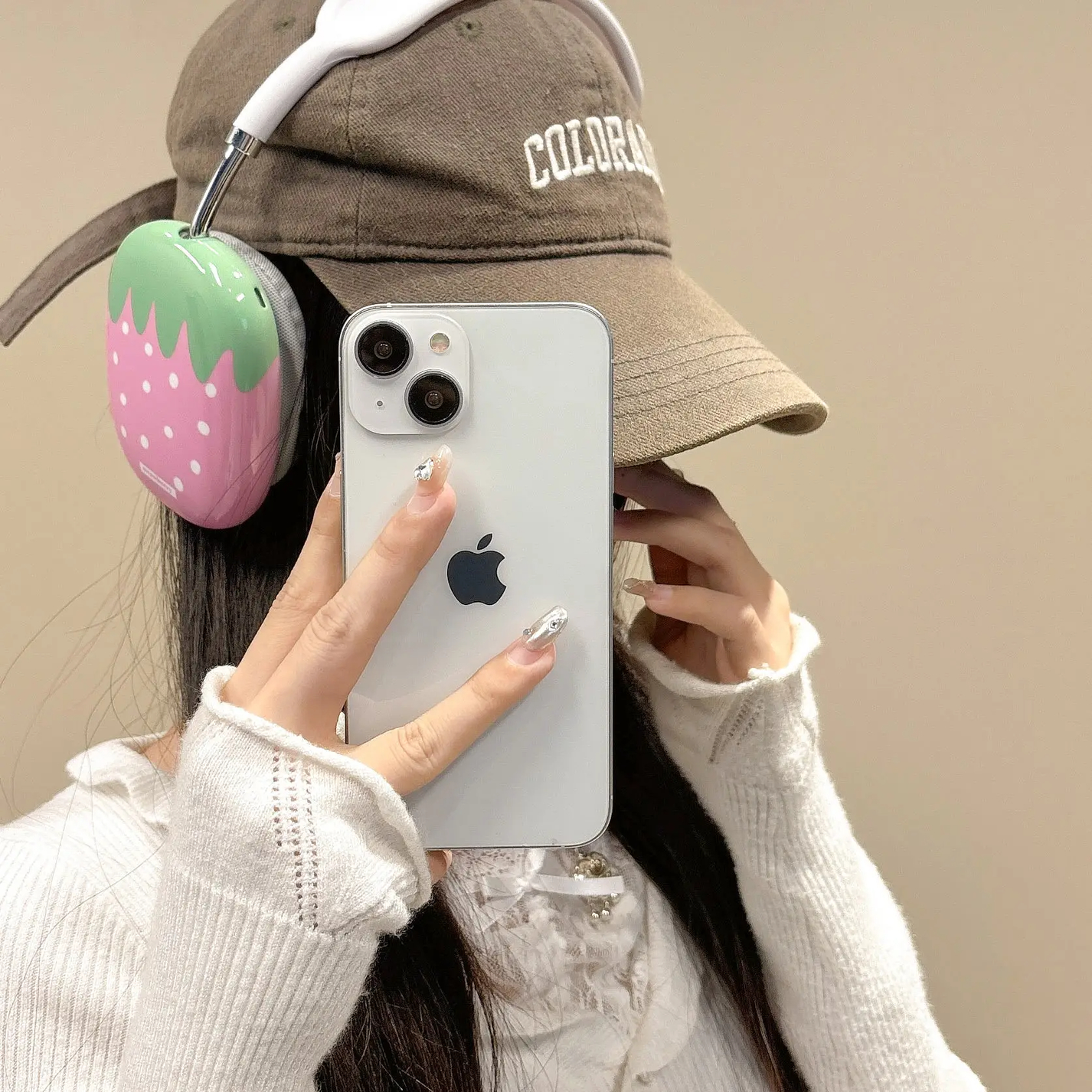 Pastel Strawberry Headphone Covers – Ice Cream Cake