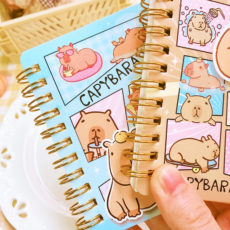 Capybara Mini Tabbed Notebook (4 Designs) – Ice Cream Cake