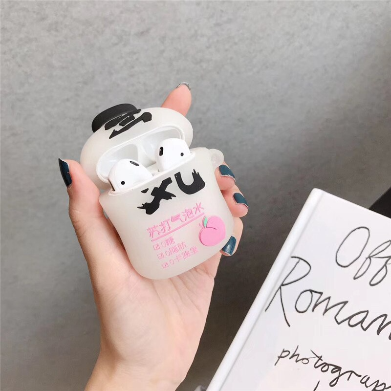 Japanese Peach Drink Airpod Case Cover (2 Colours) – Ice Cream Cake