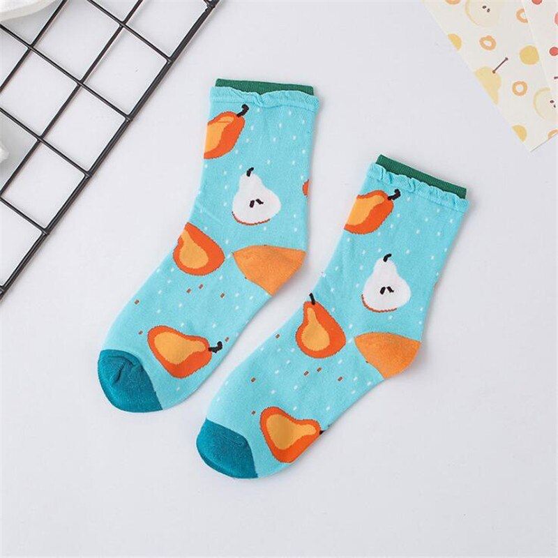 Cute Fruit Pattern Crew Socks (6 Designs) – Ice Cream Cake