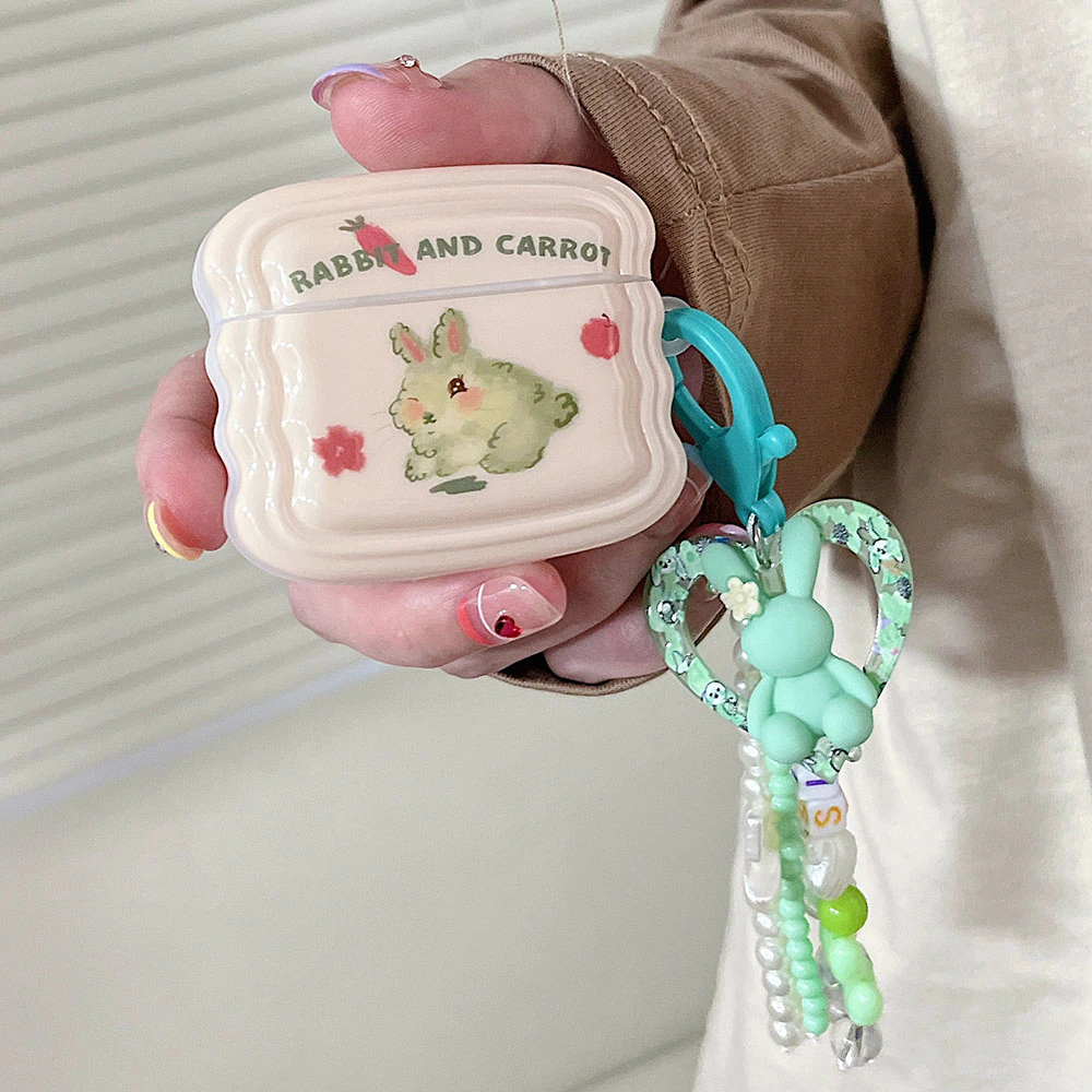 Rabbit and Carrot AirPods Charger Case Cover – Ice Cream Cake
